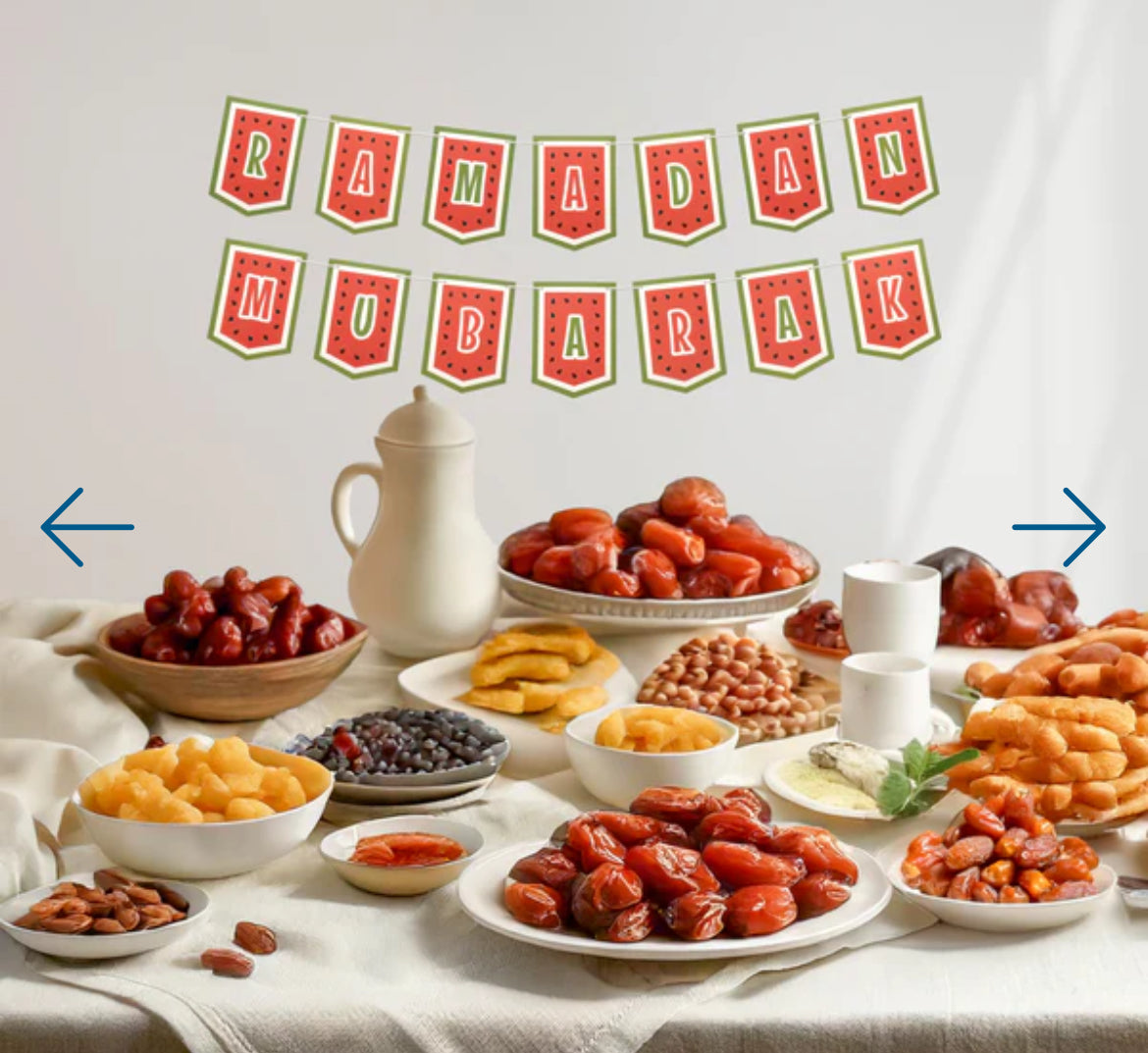 Ramadan Mubarak Palestine Themed Bunting - Watermelon Themed Decoratio ...